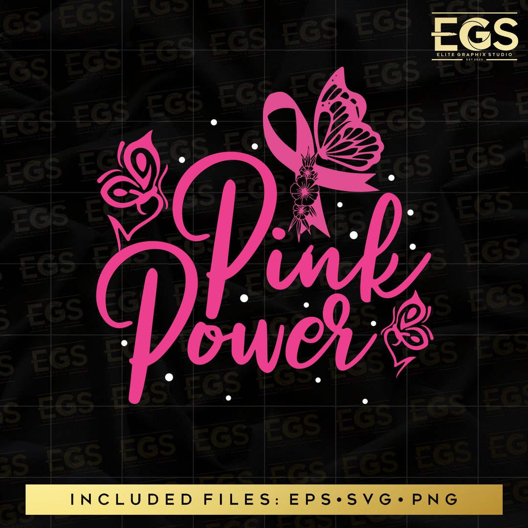 Pink Power Svg, Breast Cancer Svg, October Svg, Cancer Svg, Cancer ...