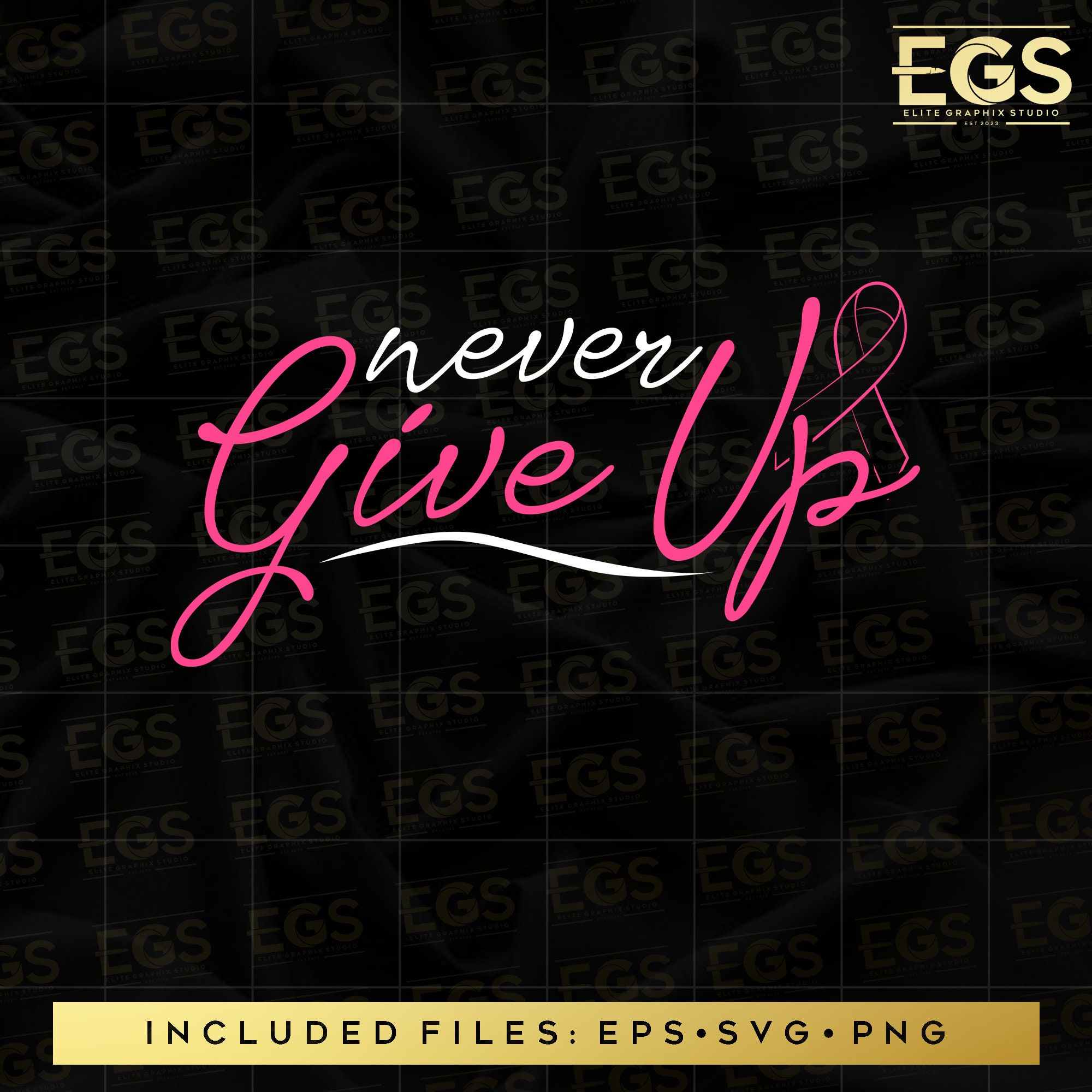 Never Give up Svg Breast Cancer Svg October Svg Cancer Svg - Etsy