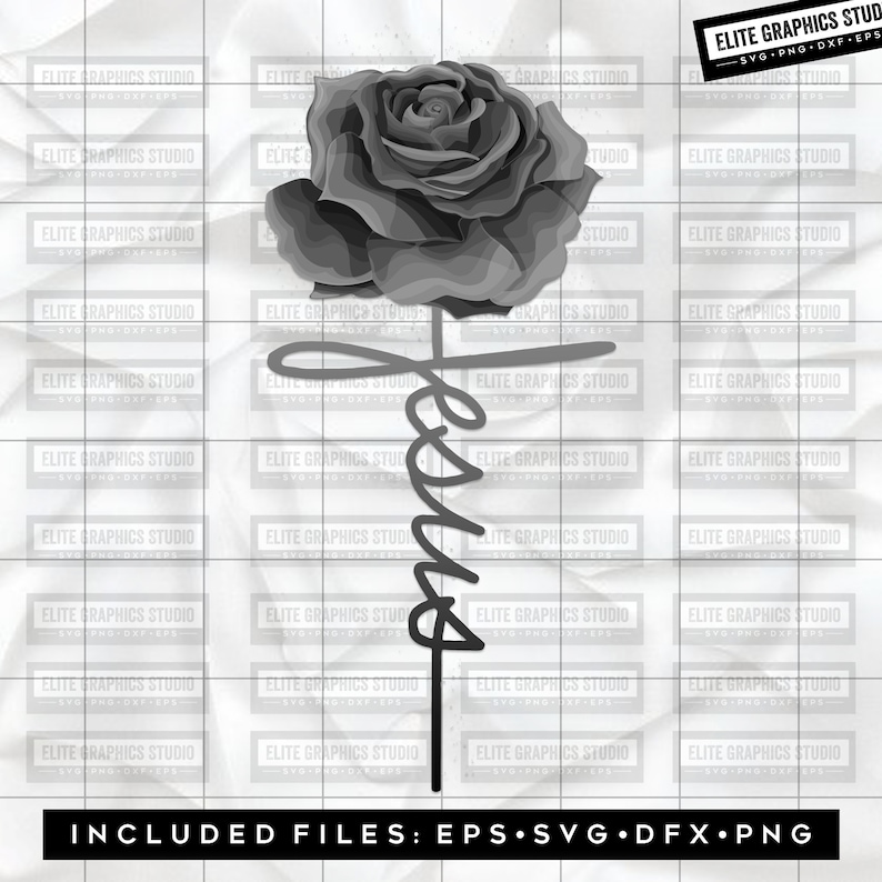 Jesus Rose Svg Cross Svg Faith Svg Christian Svg Believe - Etsy