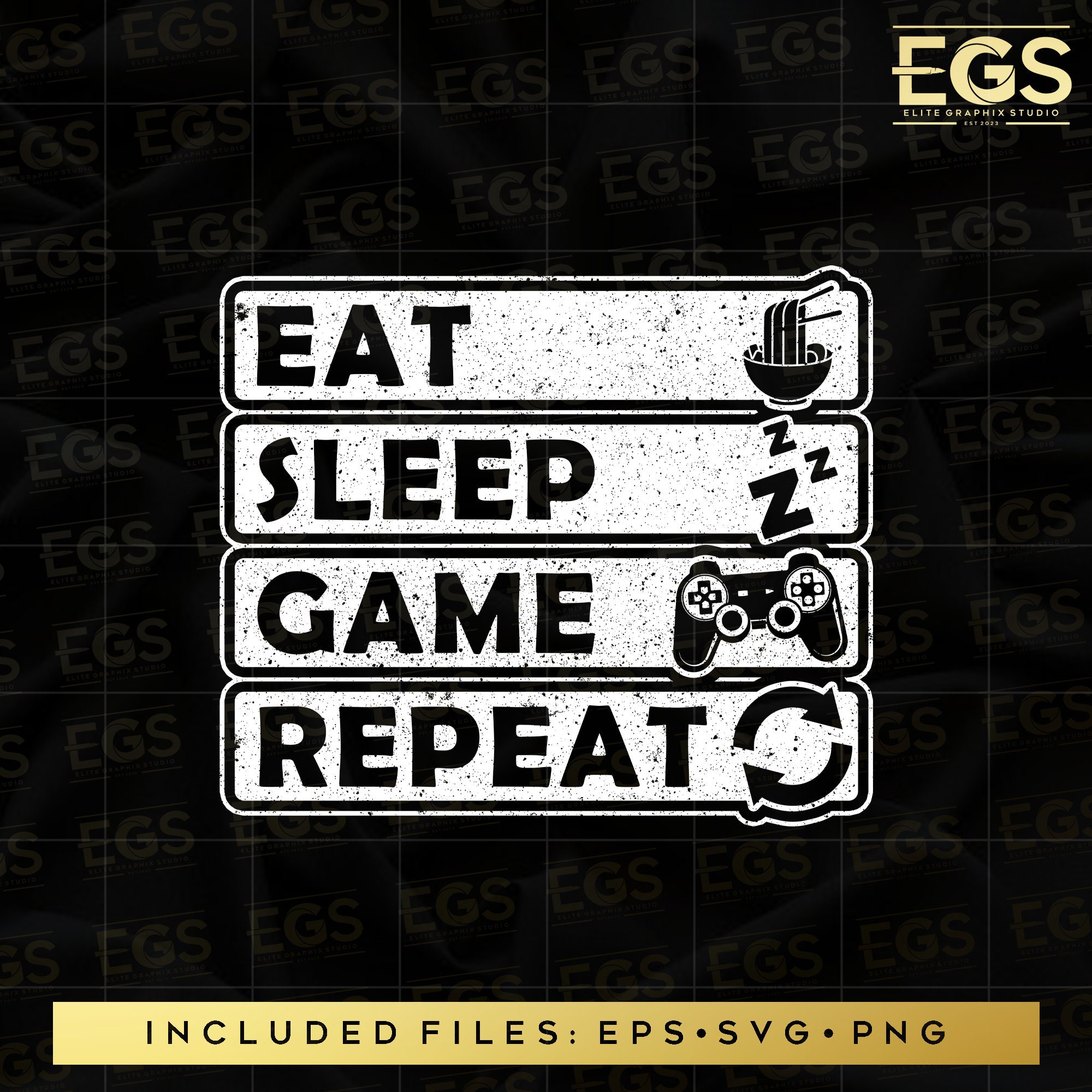 Eat Sleep Game Repeat Svg Gaming Art Svg Sarcasm Svg Dad - Etsy