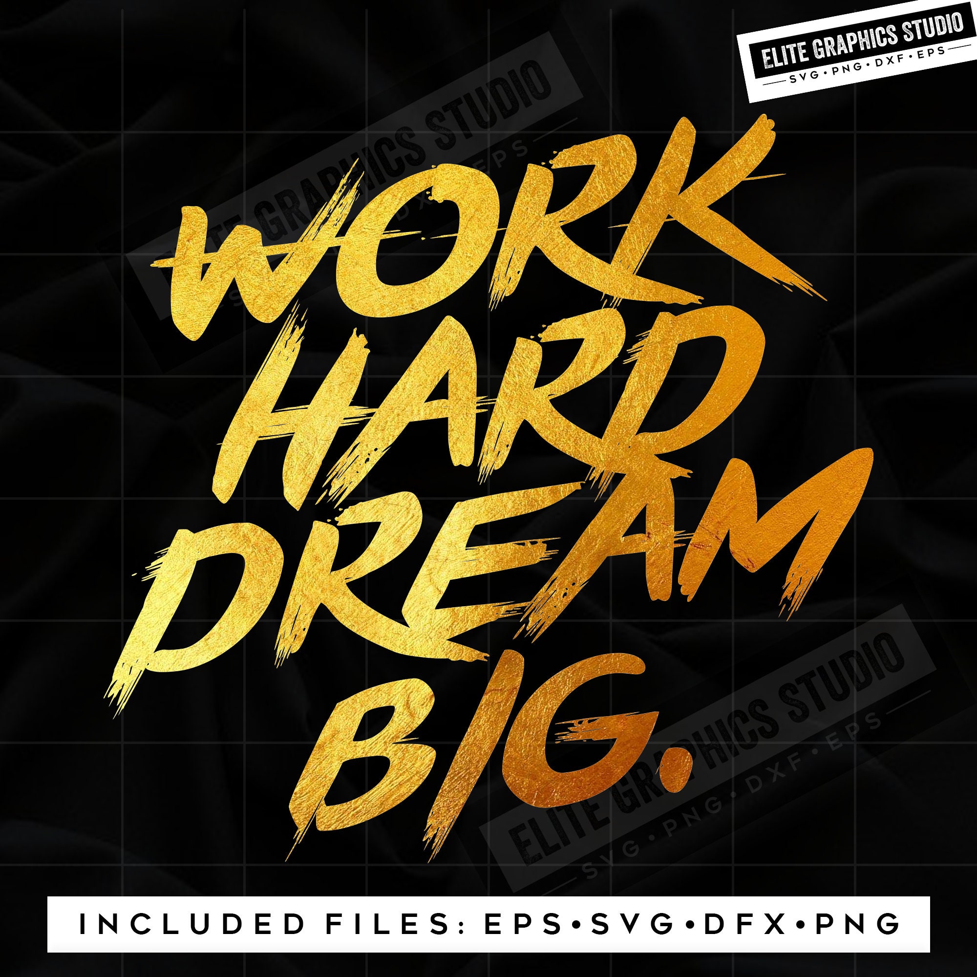 Work Hard Dream Big Svg Workout Svg Motivational Svg - Etsy