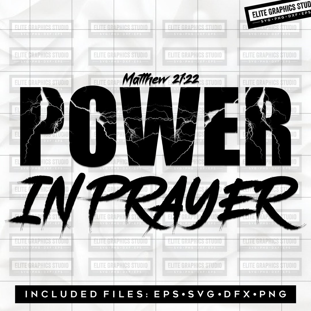 Power in Prayer Svg, Cross Svg, Jesus Cross Svg, Faith Svg, Christian ...