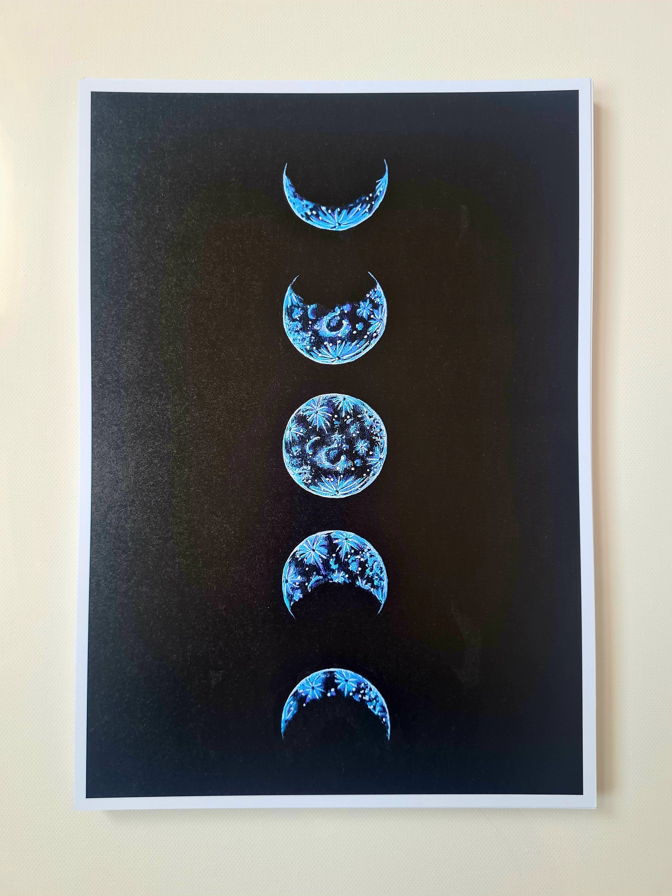 Moon Phases Print - Etsy