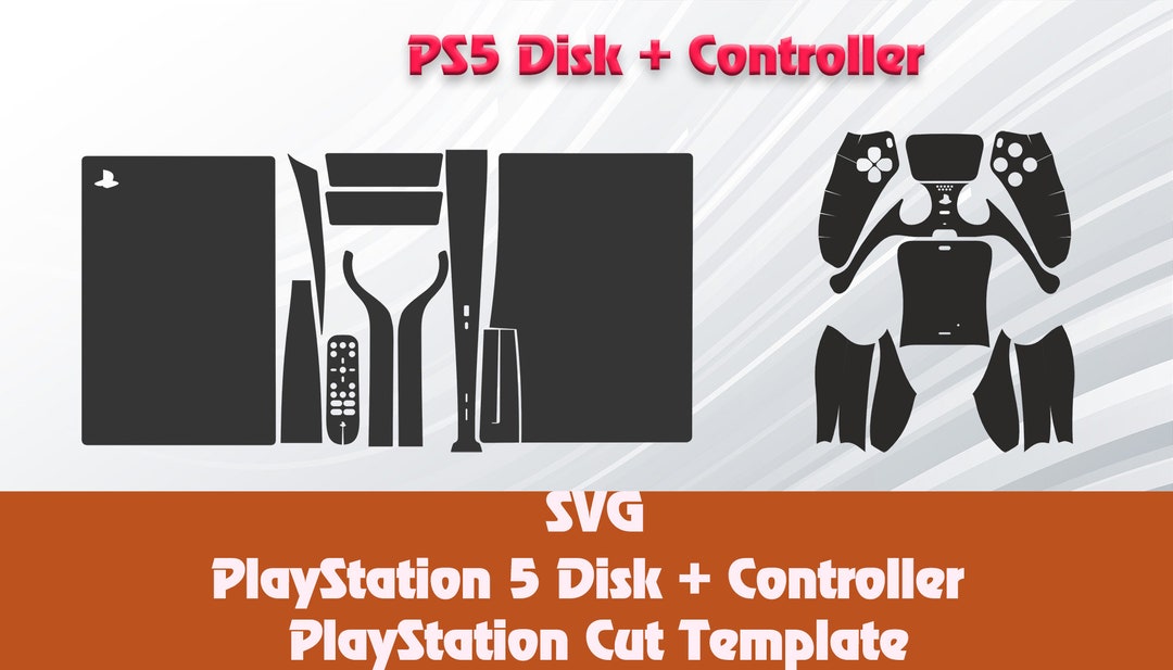 PS5 Disk and Controller Cut Template | Playstation and Controller Skin ...