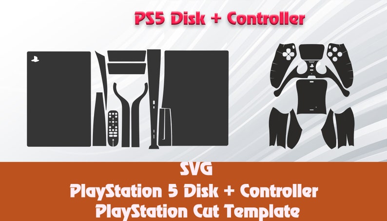 PS5 Disk and Controller Cut Template | Playstation and Controller Skin ...