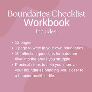 Boundaries Workbook - Downloadable PDF - Fillable PDF- Therapy ...