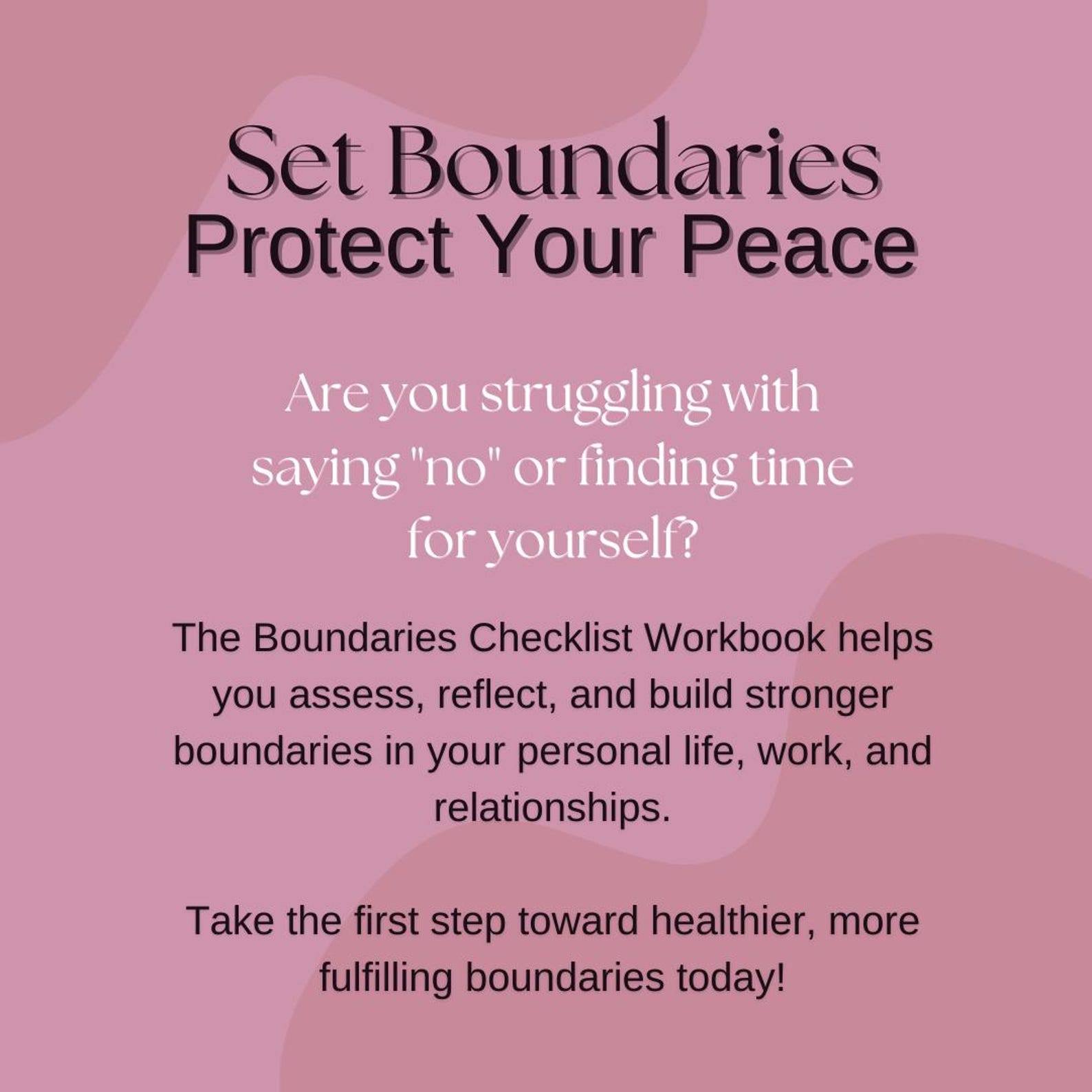 Boundaries Workbook Downloadable PDF Fillable PDF Therapy Workbooks ...