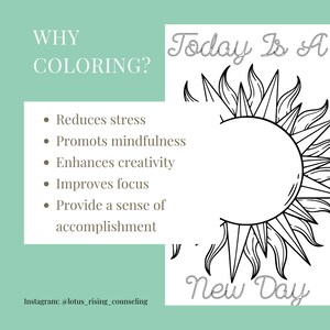 It's A New Day Coloring Page Sun Coloring Page Affirmation Coloring ...