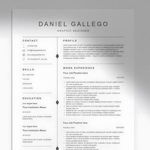 CV Resume Template, Recruiter CV and Administrator CV: Professional ...