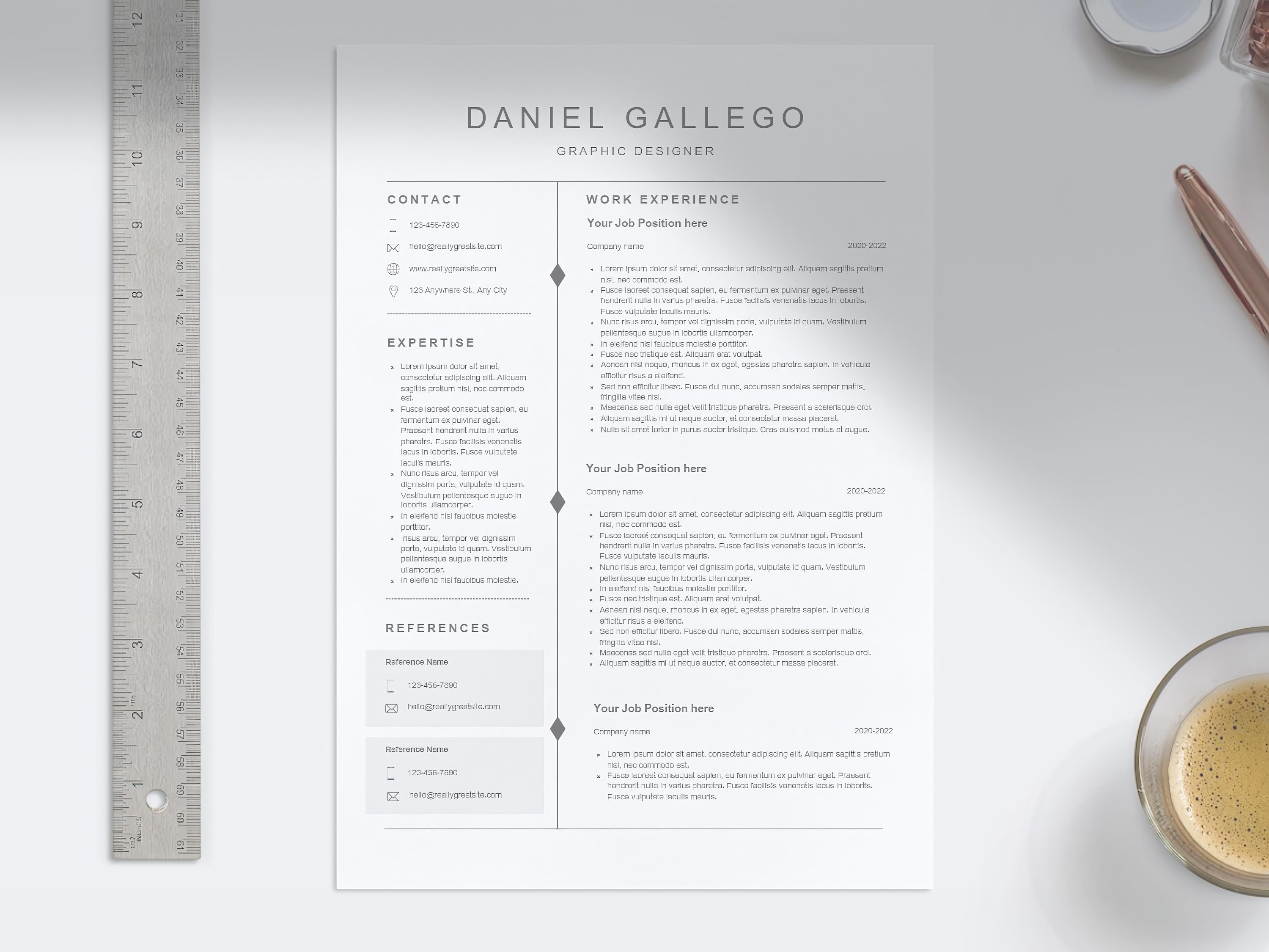 CV Resume Template, Recruiter CV and Administrator CV: Professional ...
