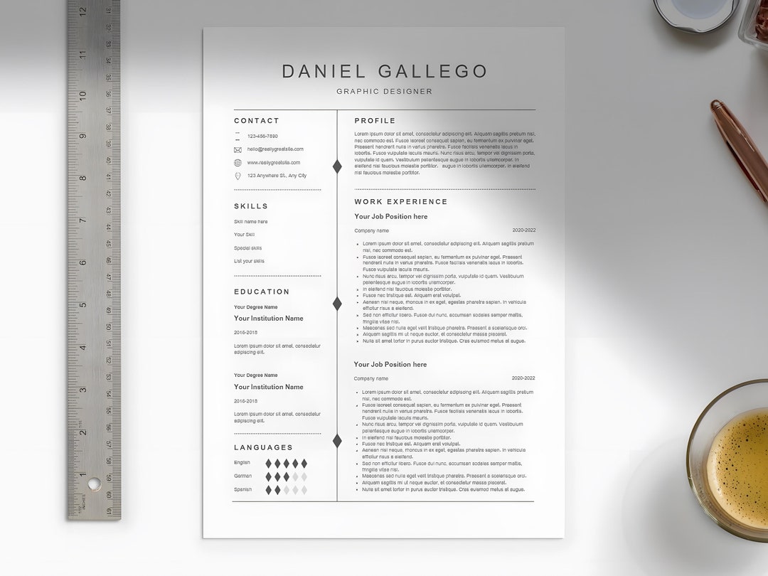 CV Resume Template, Recruiter CV and Administrator CV: Professional ...