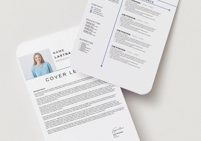 CV Resume Template, Student CV and Nurse CV: Modern and Minimalist ...