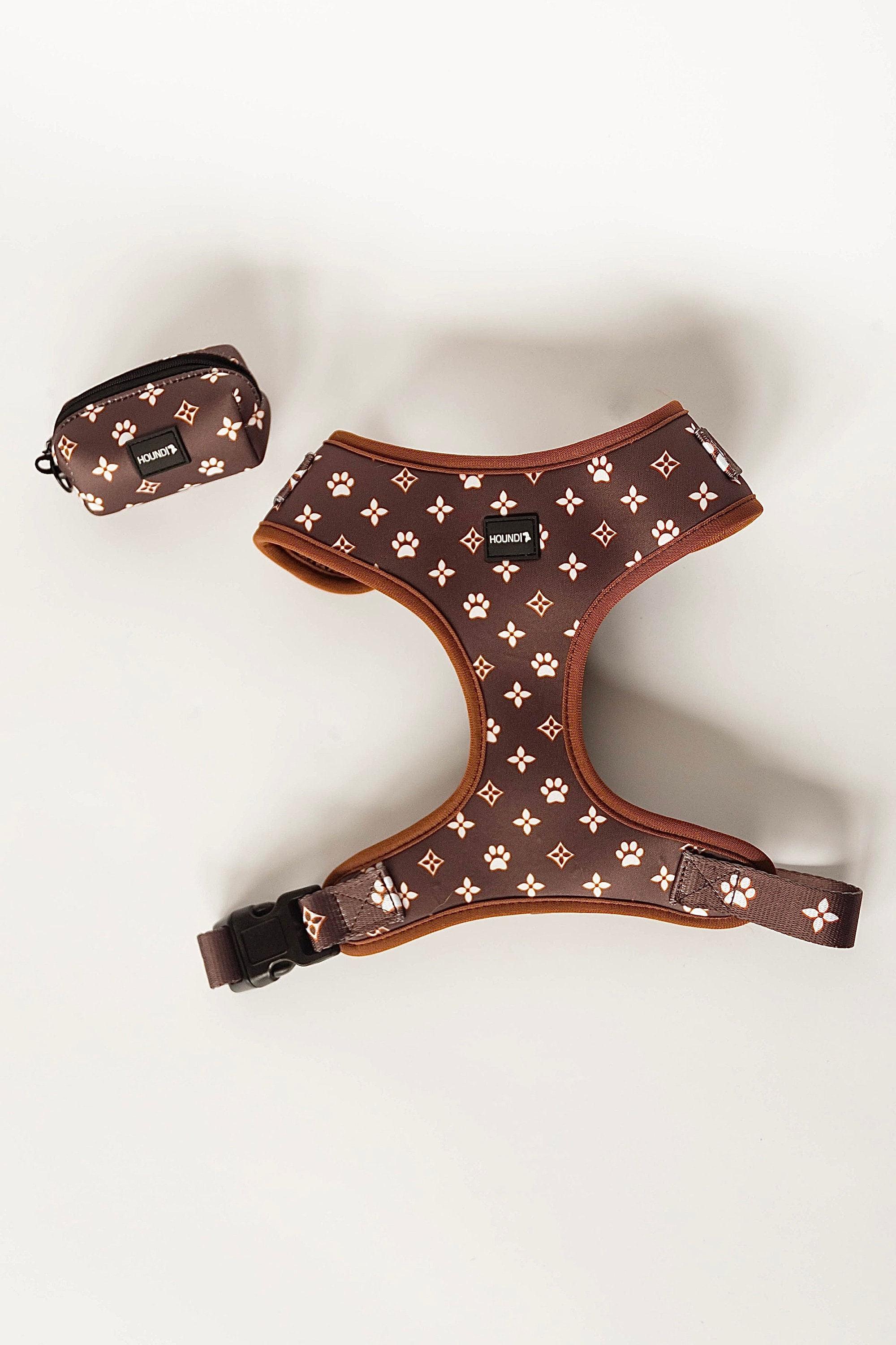 Luxury Print Adjustable Dog Harness and Poop Bag Set - Etsy