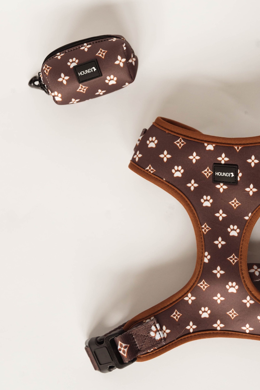 Luxury Print Adjustable Dog Harness and Poop Bag Set - Etsy