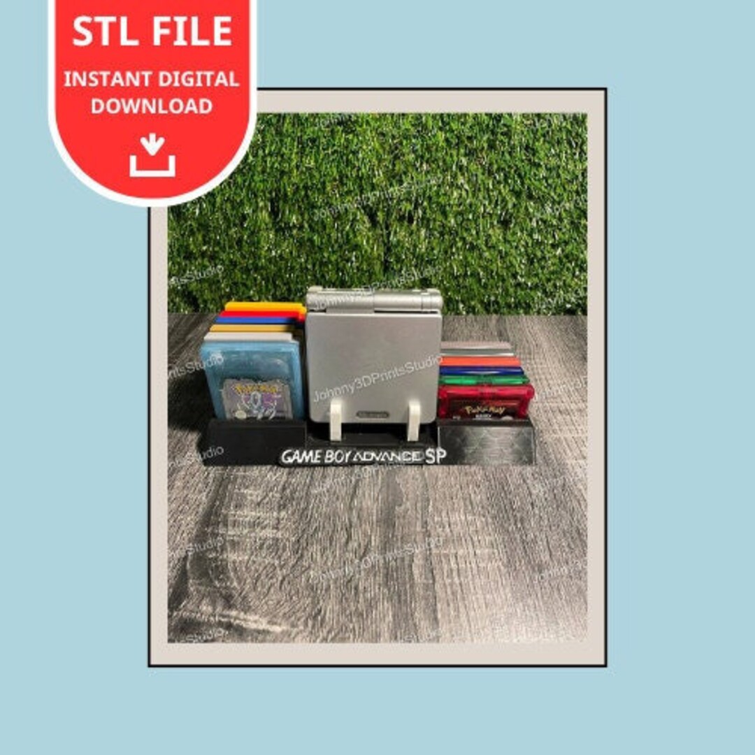 Gameboy Advance SP Stand With 12 Cartridges Stands 3D Print Digital ...