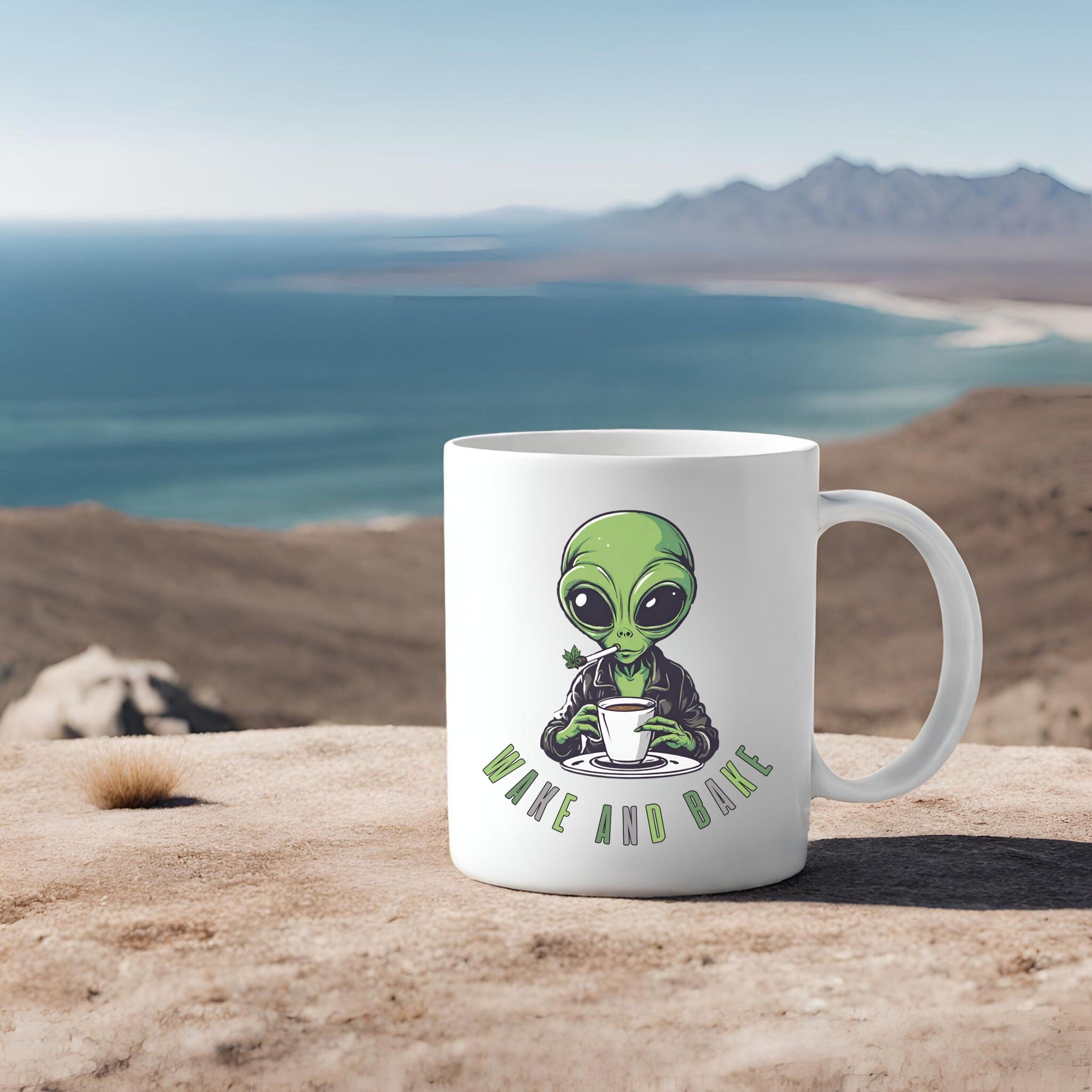 Alien Coffee Mug Lover Alien Gift for Friend Funny Gift for Stoner ...