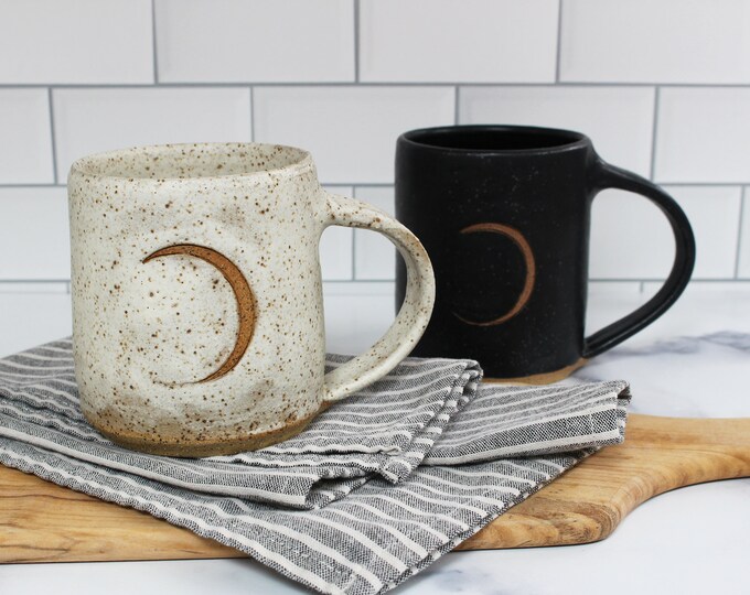 Full Moon Night Sky Pottery Mug // Camping Forest Galaxy Sky Handmade ...
