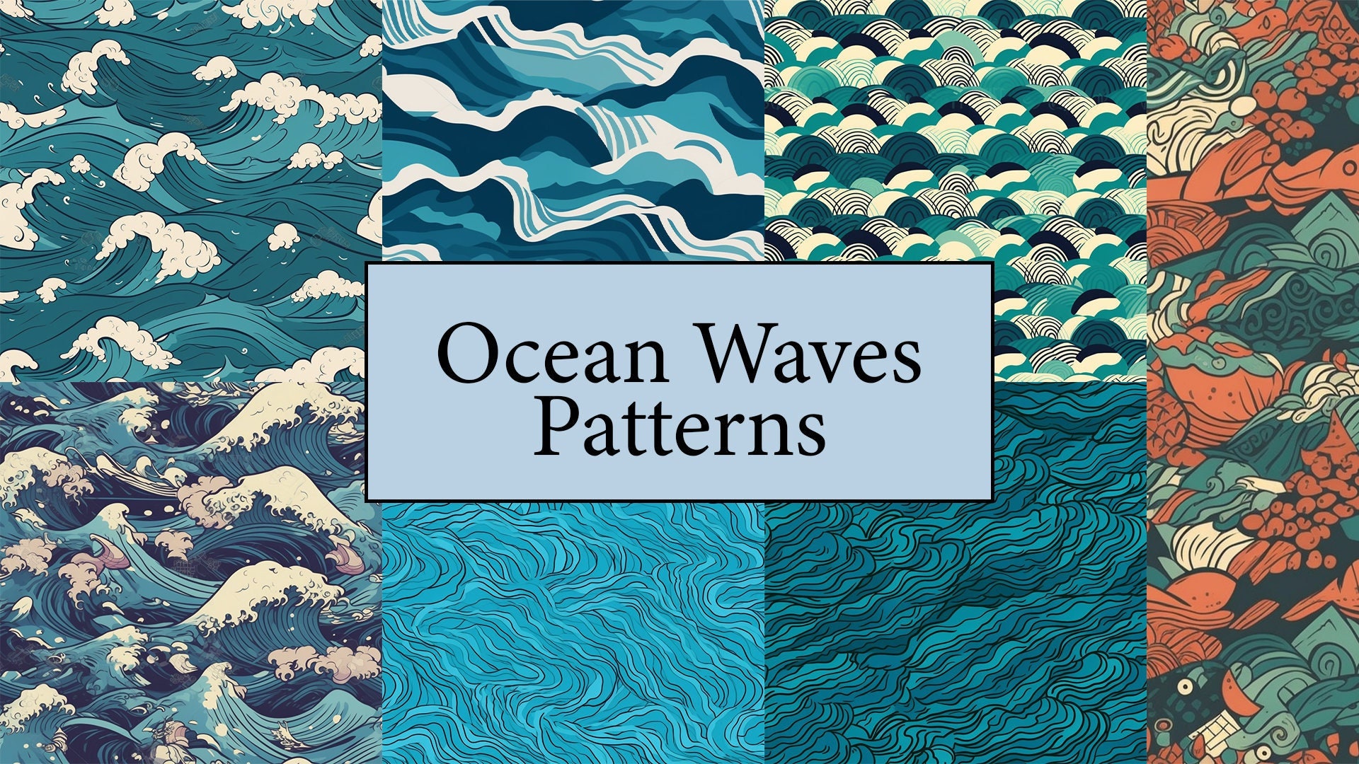 Ocean Waves Pattern! Digital Print - Etsy
