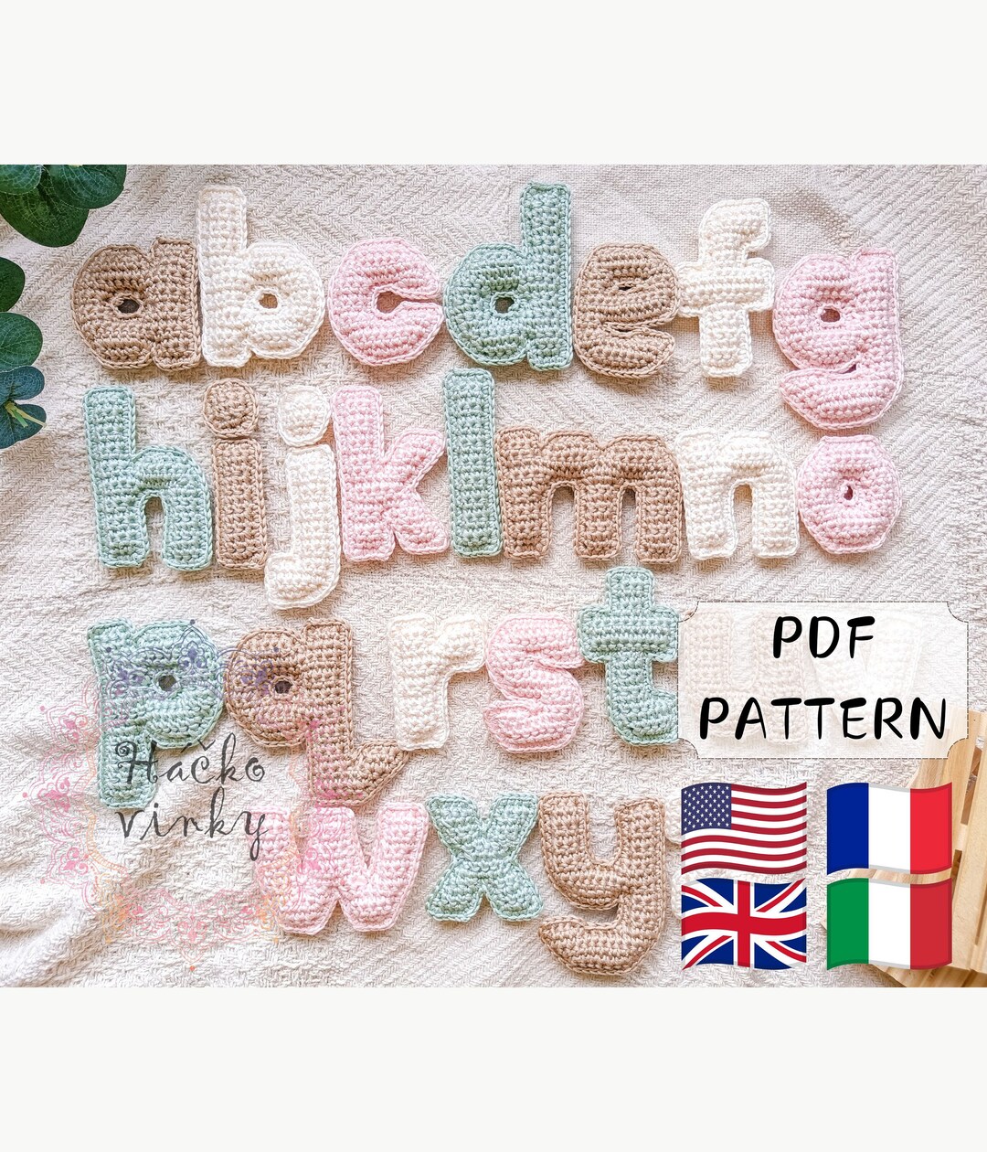 Crochet Lowercase Letters Pattern | Soft Plush Letters | Crochet ...