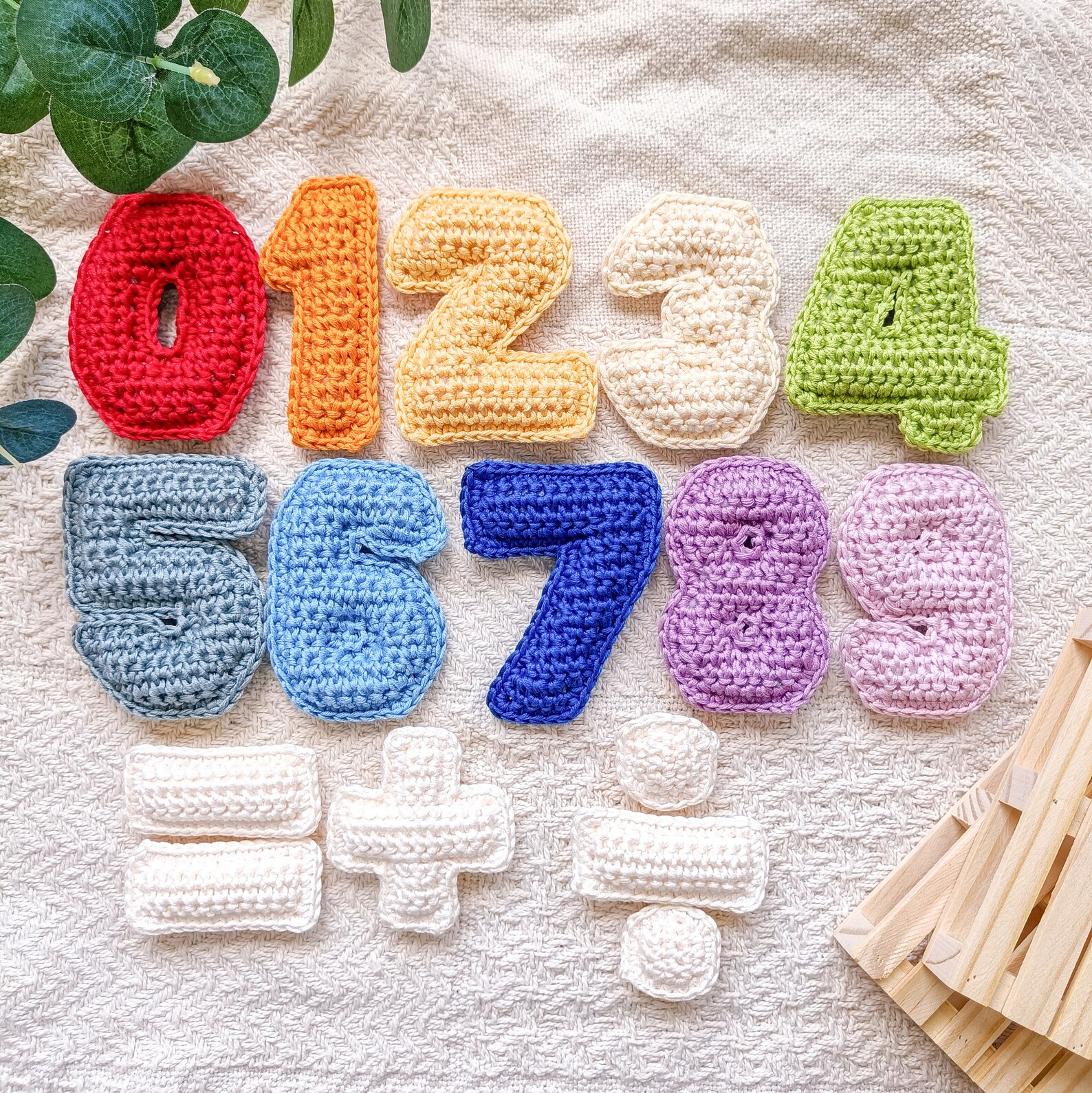 Crochet Numbers Pattern Soft Plush Numbers Crochet Math Signs Crochet ...