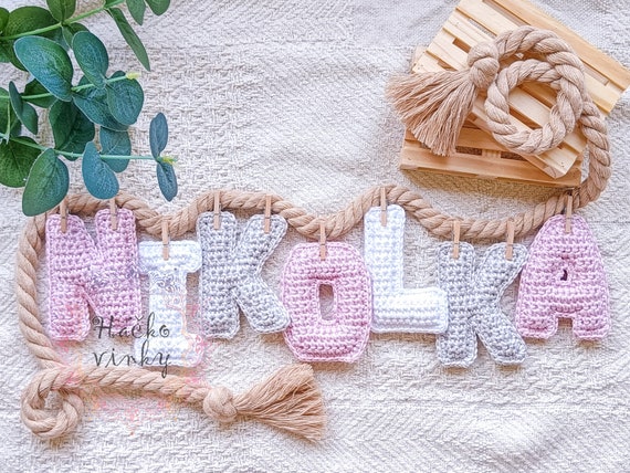 Patrón De Crochet Para Hacer Letras Mayúsculas Alfabeto Tejido Sobre