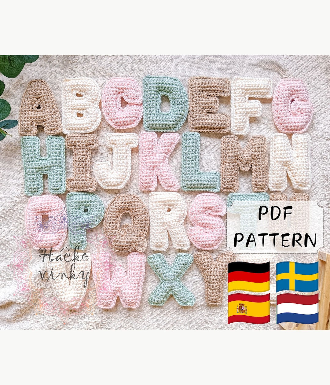 Crochet Uppercase Letters Pattern | Soft Plush Letters | Crochet ...