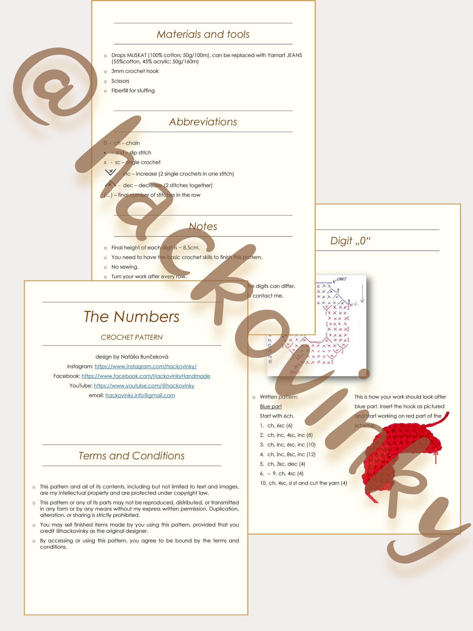 Crochet Numbers Pattern Soft Plush Numbers Crochet Math Signs Crochet ...