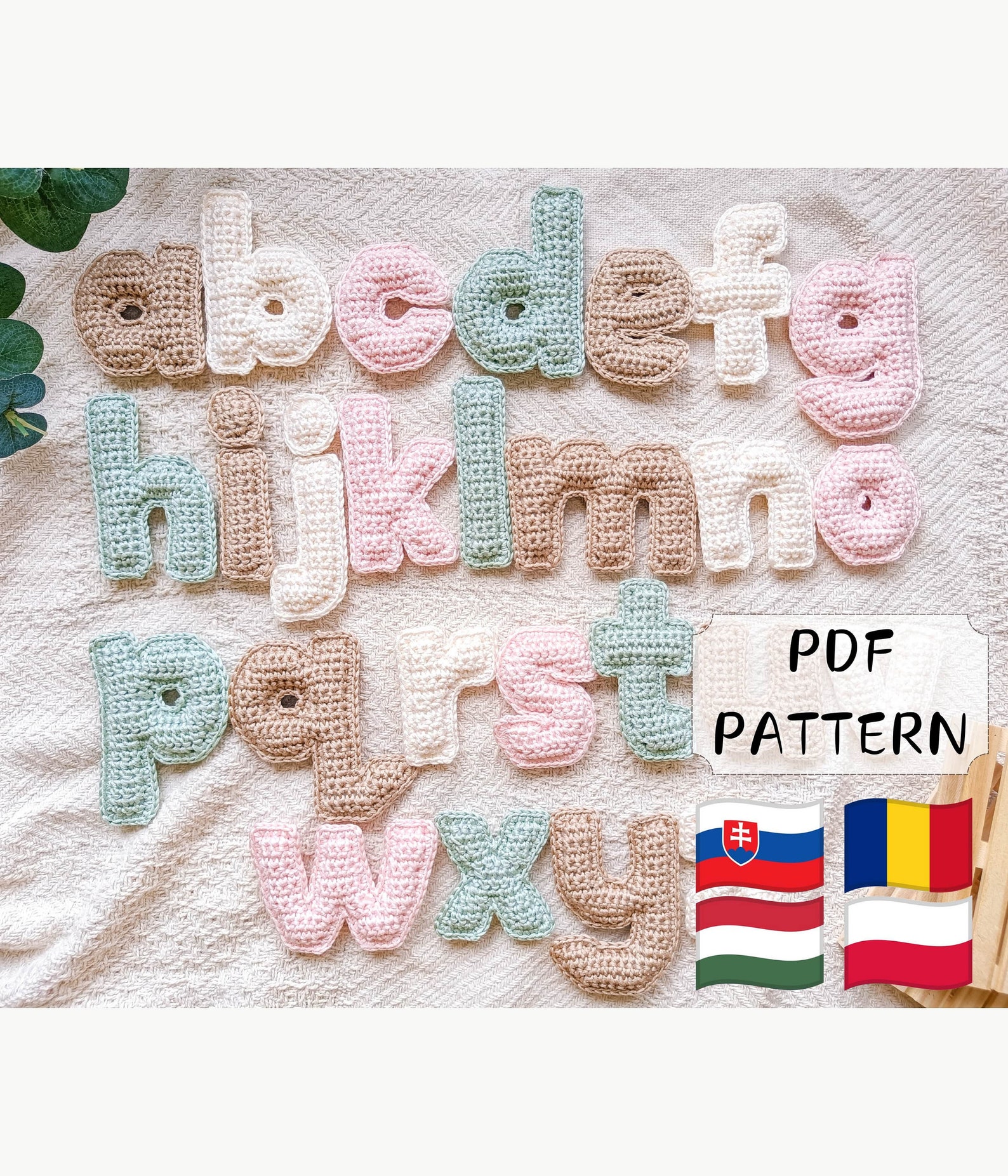 Crochet Lowercase Letters Pattern Soft Plush Letters Crochet Alphabet ...