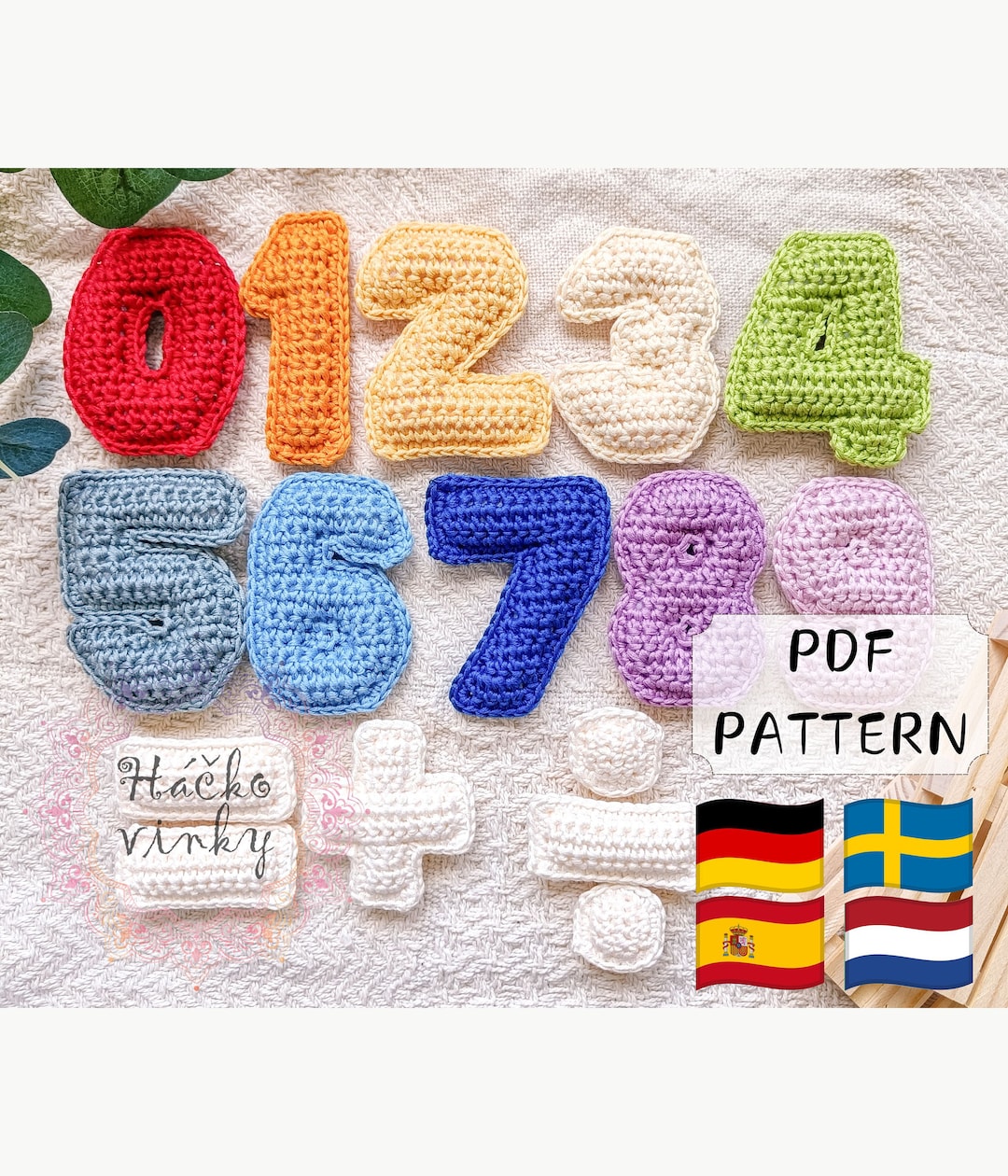 Crochet Numbers Pattern | Soft Plush Numbers | Crochet Math Signs ...