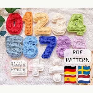 Crochet Numbers Pattern | Soft Plush Numbers | Crochet Math Signs ...