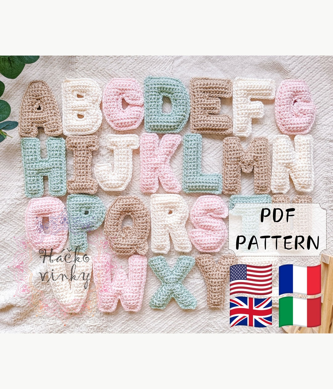 Crochet Uppercase Letters Pattern | Soft Plush Letters | Crochet Alphabet Pattern | Crochet Name ...