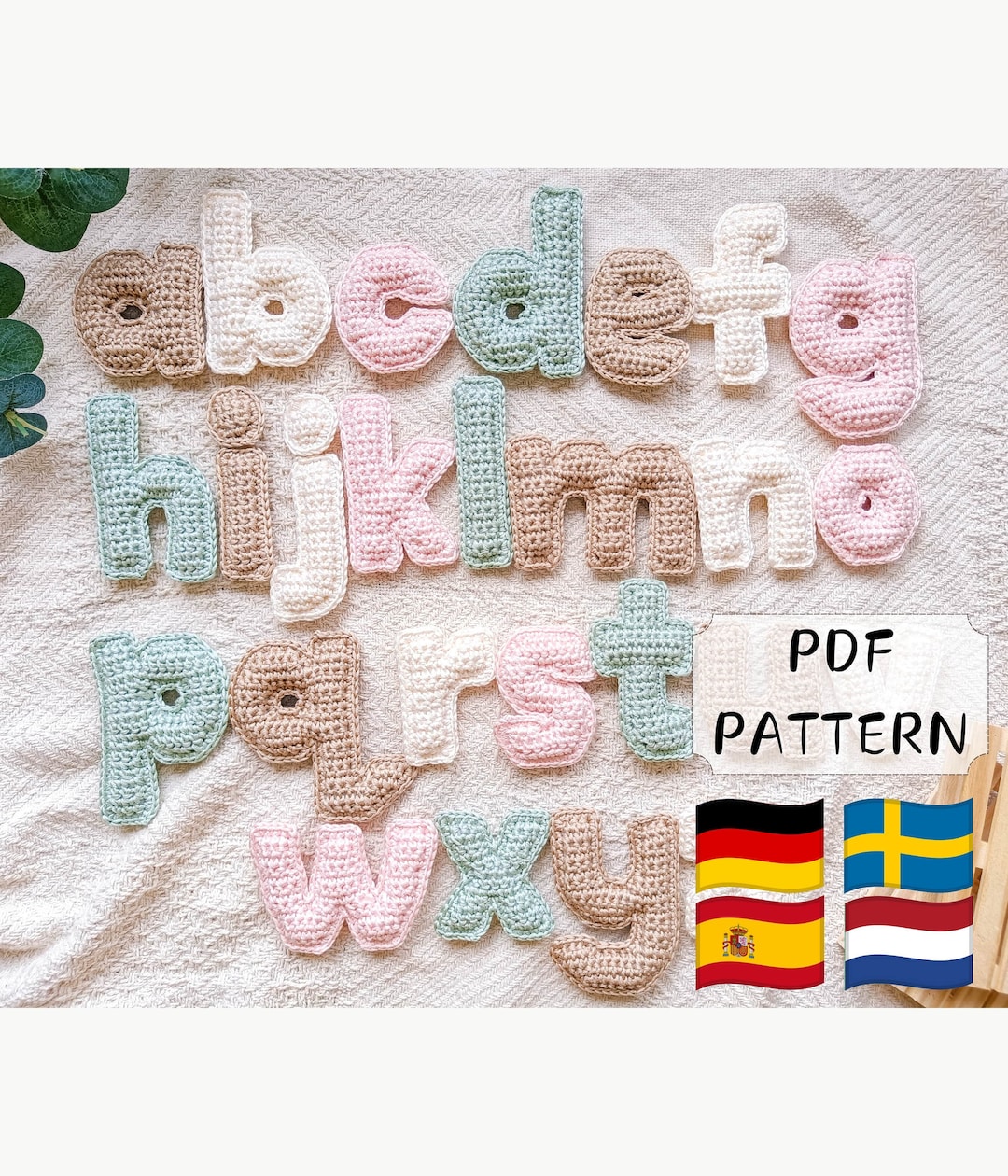 Crochet Lowercase Letters Pattern Soft Plush Letters Crochet Alphabet ...