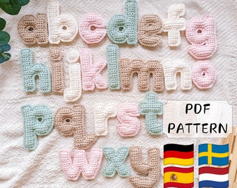 Crochet Lowercase Letters Pattern Soft Plush Letters Crochet Alphabet ...
