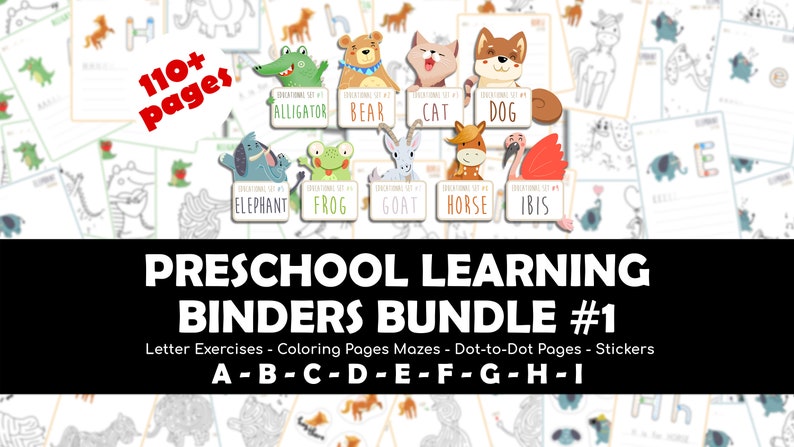 Preschool Learning Binders Bundleeducational Printable - Etsy