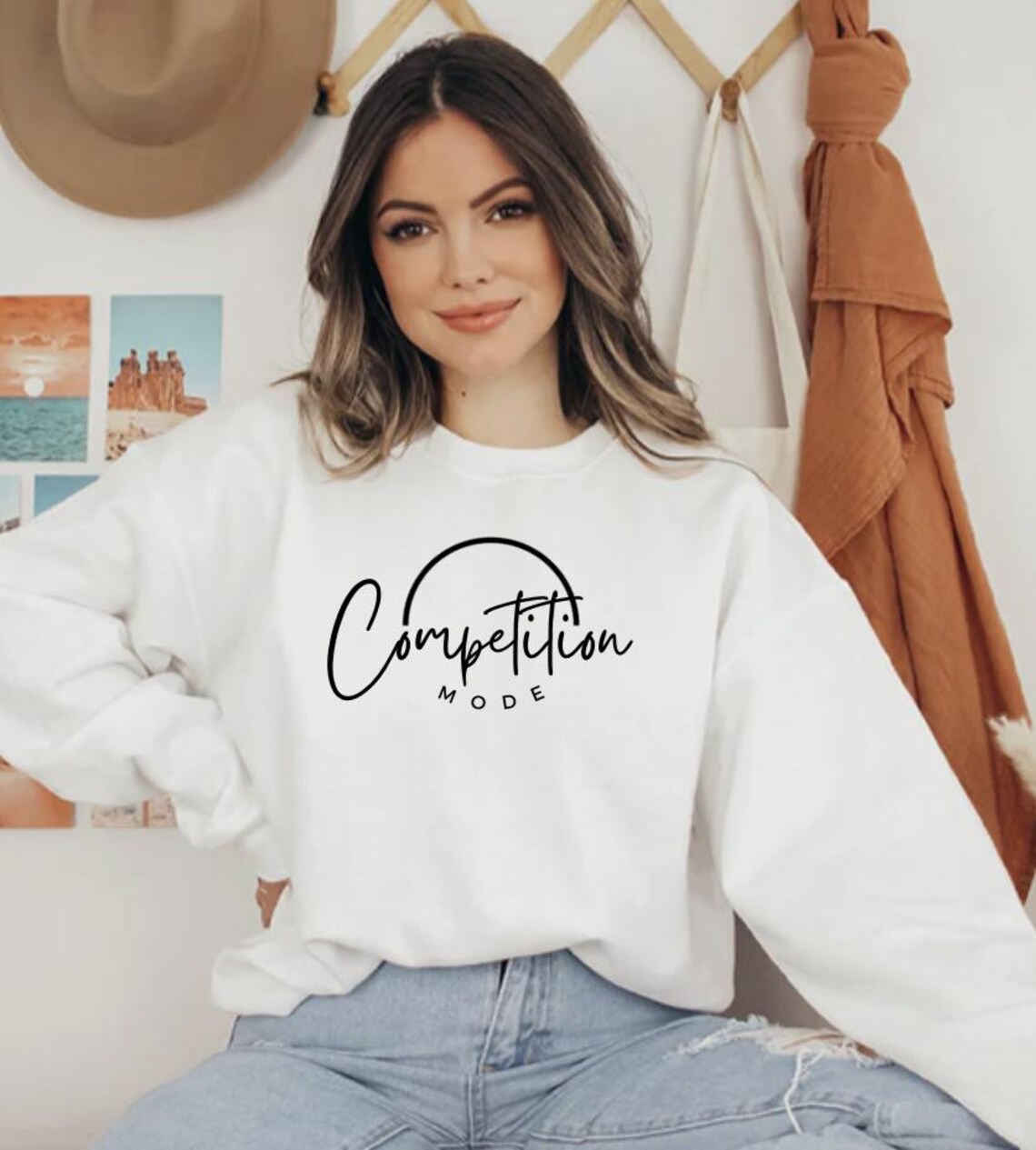 Competition Mode Circle Design Sweatshirt - Dance & Cheer Mom Gift - Etsy