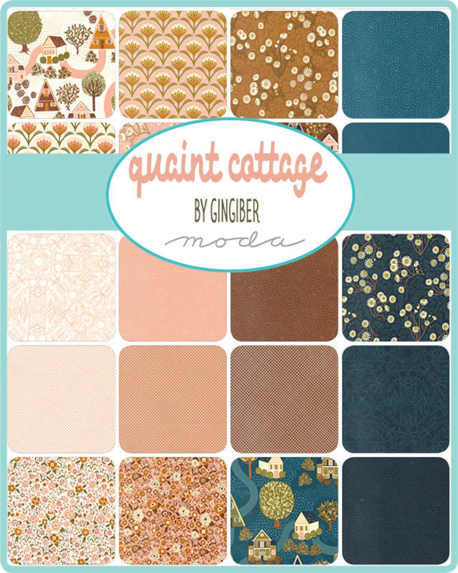 Quaint Cottage Fabric - Gingiber Moda Cotton - Etsy