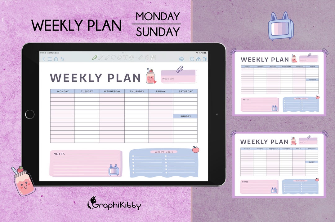 2023 Digital Weekly Plan — Ipad, Goodnotes, Notability, Collanote ...
