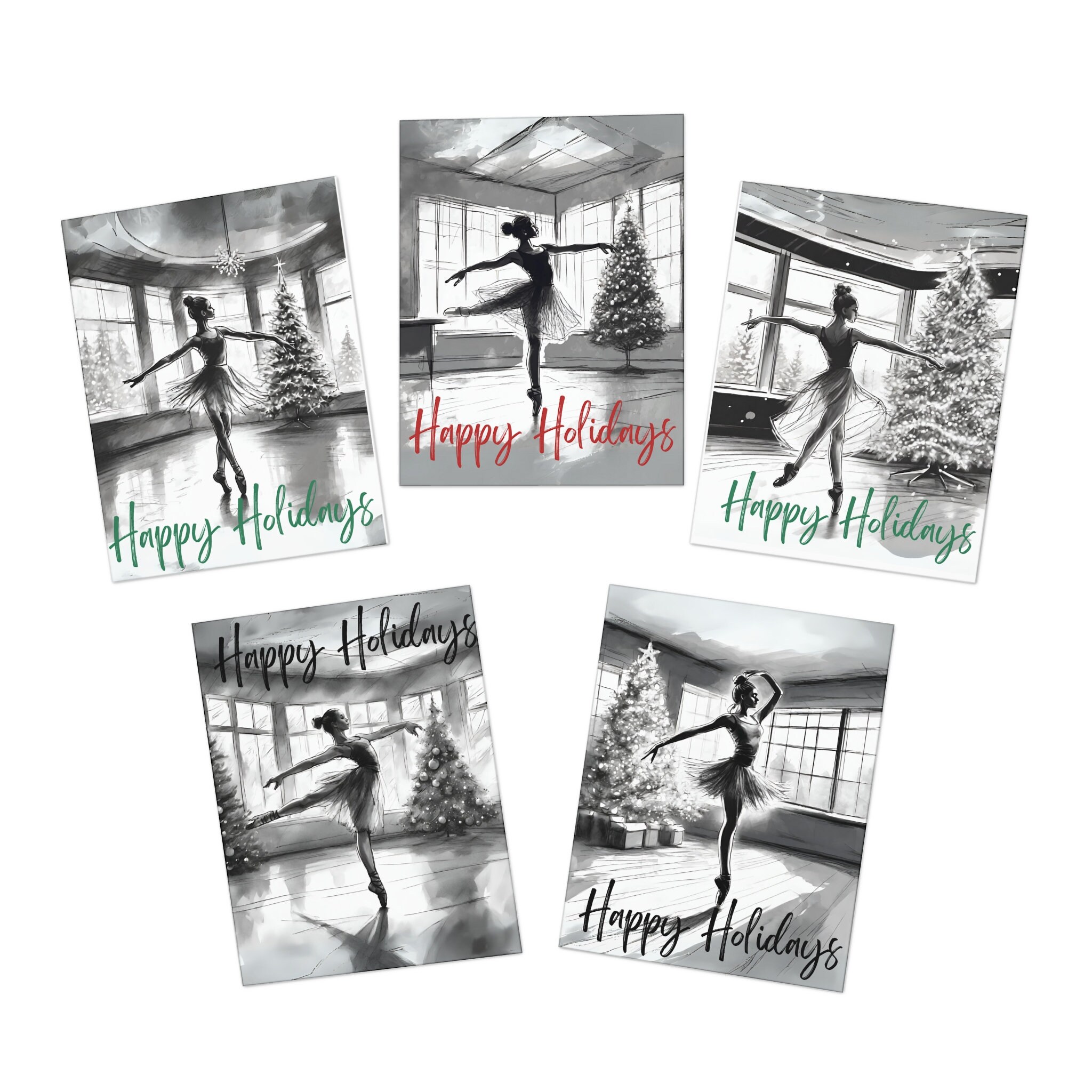 Dance Teacher Holiday Cards 5-pack Christmas Cards for Dance - Etsy