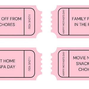 Personalized Mother's Day Coupons - Meaningful Gift Idea for Mom - Etsy