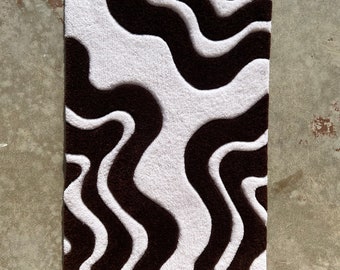 Wavy Abstract Accent Rug - Etsy