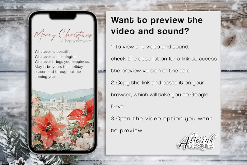 Animated Christmas Ecard Digital Christmas Card Christmas Card to Send ...