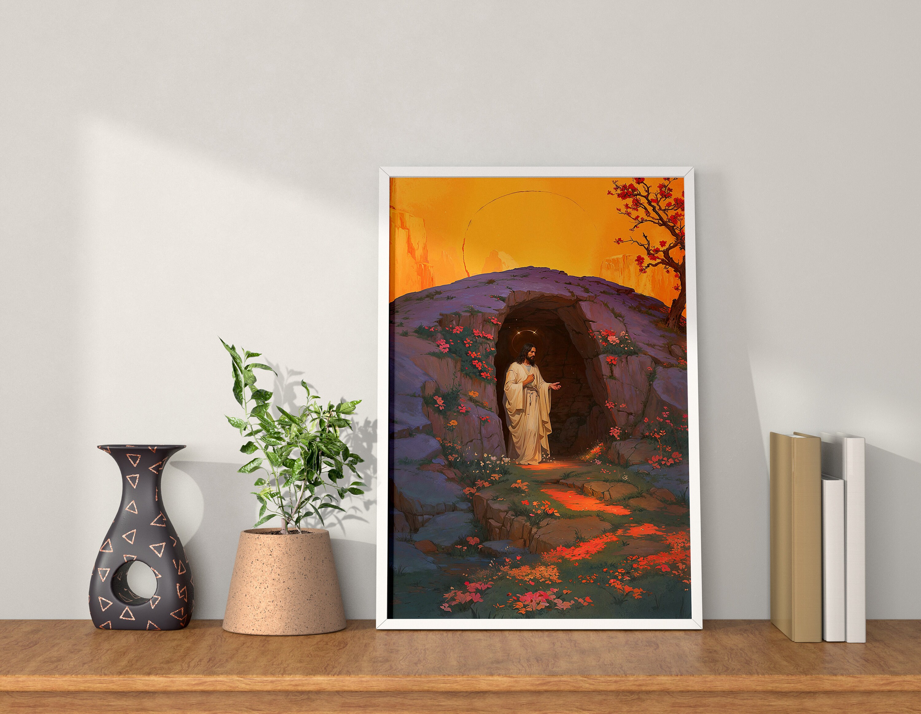 Jesus Christ Wall Art He is Risen Art Home Decor the Tomb is Empty ...