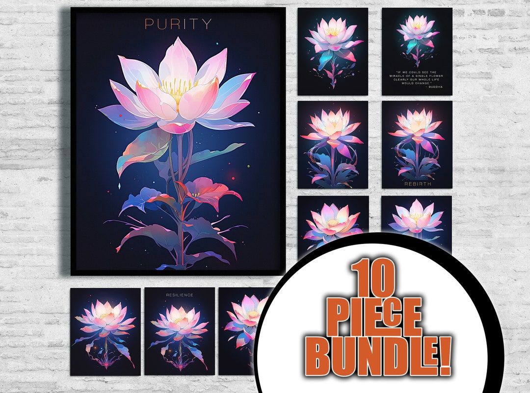 Lotus Flower Positive Affirmation Self Love V01 Digital - Etsy