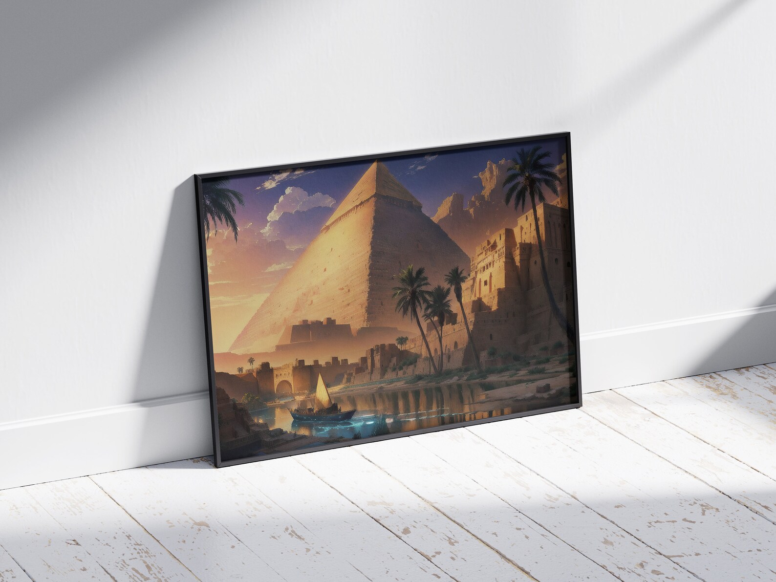 The Great Pyramids of Egypt Art Ancient Egypt Pyramids Digital Painting ...