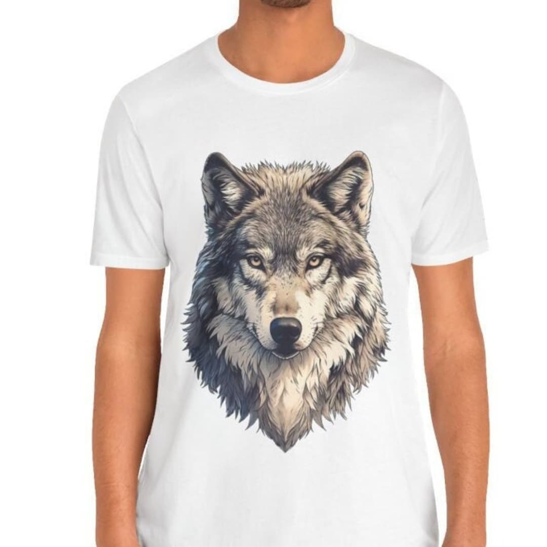 Wolf Unisex Jersey Short Sleeve Tee Lotus Grey Wolf Graphic Shirt Wolf ...
