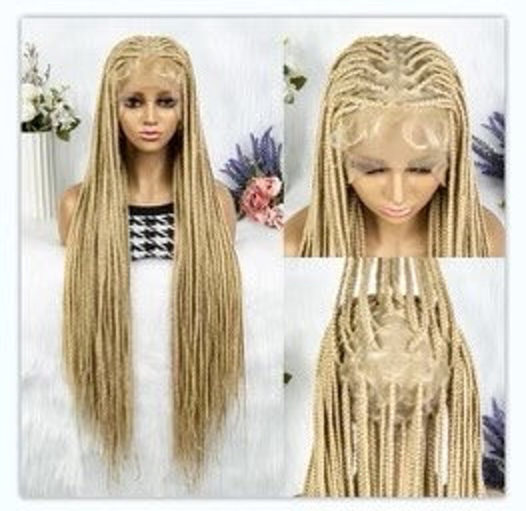 Femme-beauty Milan HD Knotless Full Lace Box Braid Wig Blonde - Etsy