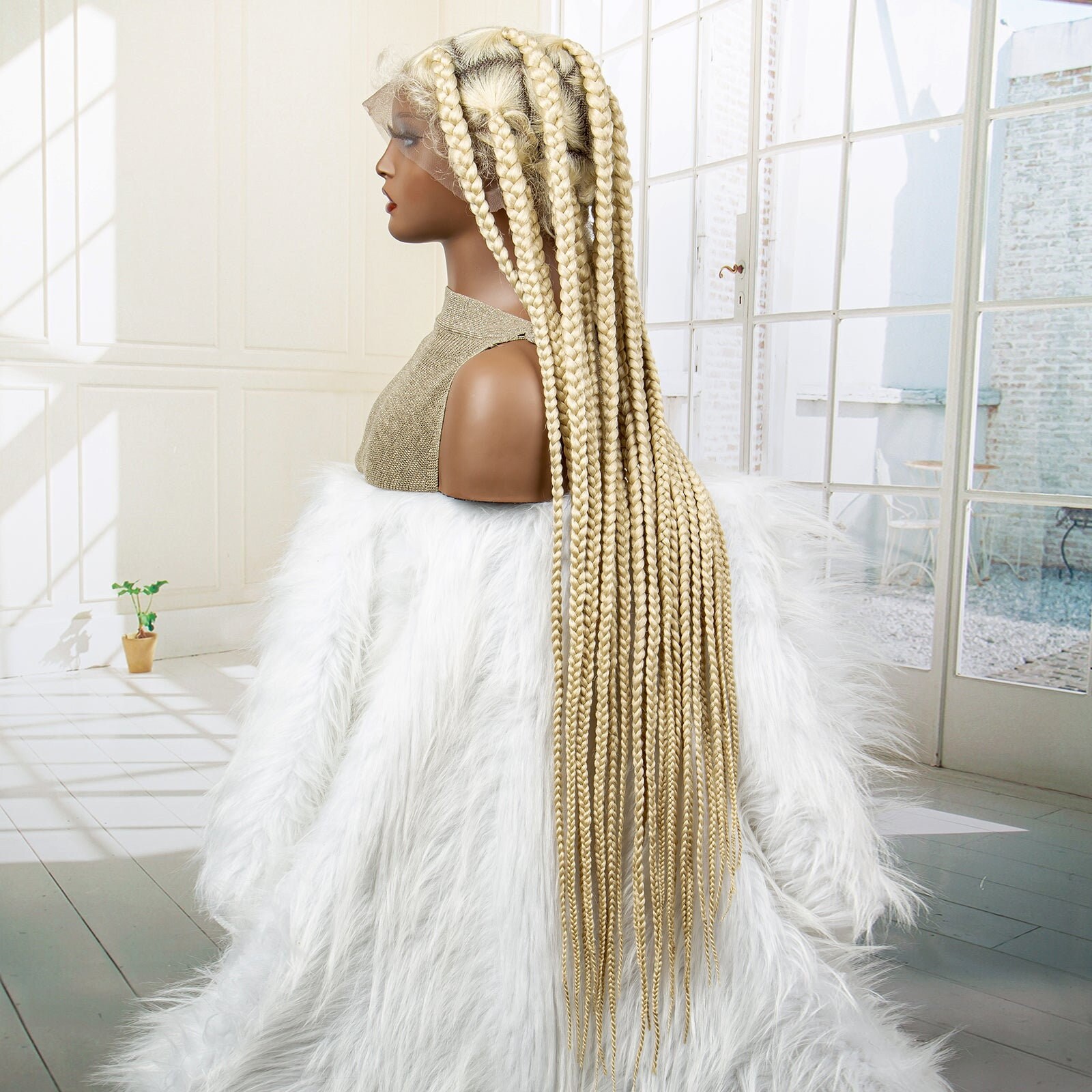 BIG Jumbo 613 Full Knotless Box Braid Wig - Etsy