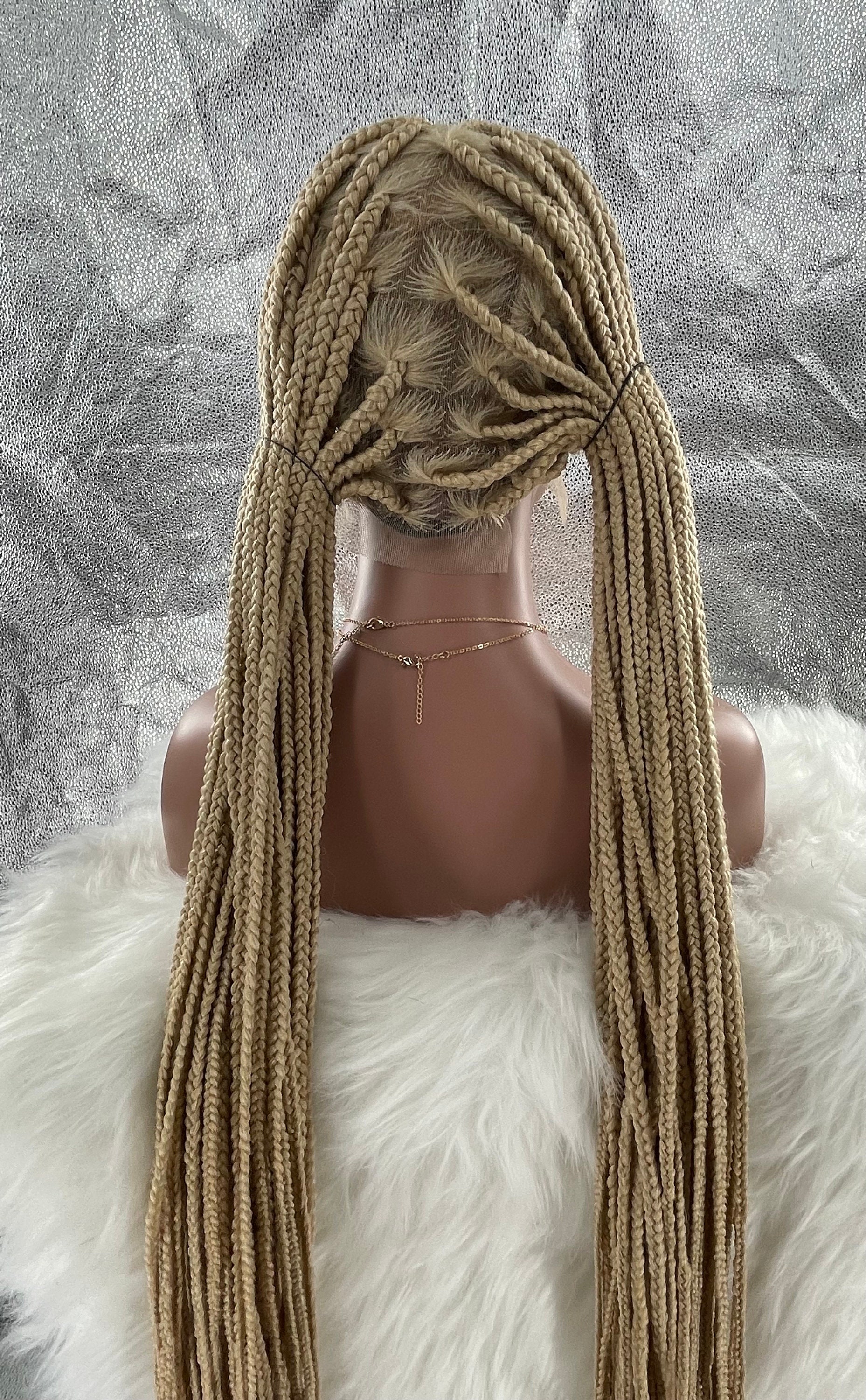 Femme-beauty Milan HD Knotless Full Lace Box Braid Wig Blonde 613 - Etsy