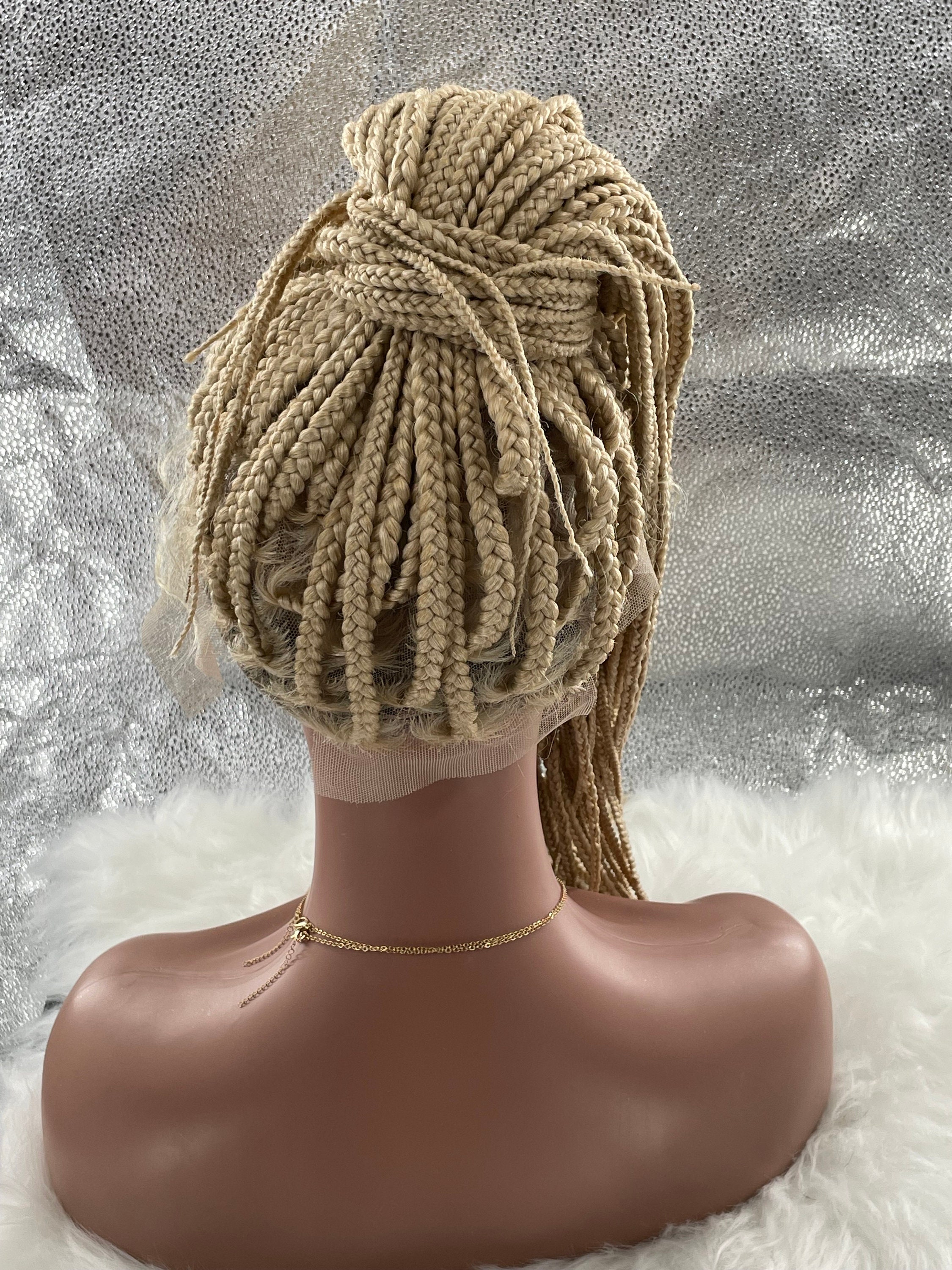 Femme-beauty Milan HD Knotless Full Lace Box Braid Wig Blonde 613 - Etsy