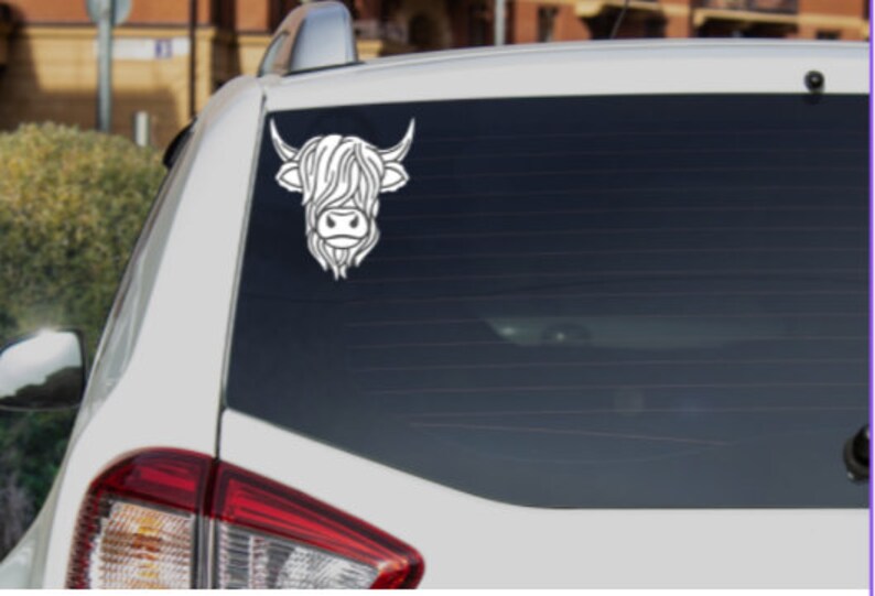 Highland Cow Vinyl Decal - Etsy